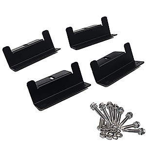 Solar Panel Mounting Bracket Aluminum Solar Panel Z Brackets Roof Solar Panel Bracket for RV, Boat, Wall, Caravans, Yacht and Other Off Gird Installation, Set of 4 Units, Black