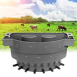 Milk Feed Buck, HL MP70C Plastic 38L High Capacity 8 Nipples Calf Milk Feed Bucket for Cattle Sheep Livestock for Cattle Sheep Livestock(38L) Bucket Organizers
