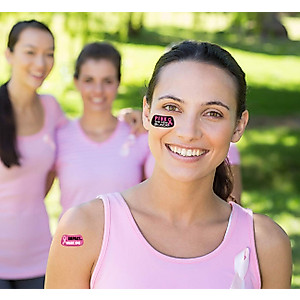 Breast Cancer Awareness Face Tattoos Temporary - Pink Ribbon /Walk/Football/Run/Fundraising Giveaways Favors 144Ct