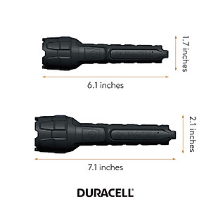Duracell Heavy Duty Rubber Flashlight Combo Pack -100 & 80 Lumen Flashlights - Rubberized Construction with Comfort Grip Design and 2-AA & 2-AAA Batteries Included. Great for in-Door & Out-Door Use