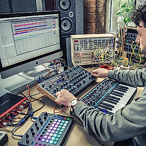 Novation Peak 8-Voice Desktop Polyphonic Synthesiser with 2 LFOs per voice, 16-slot modulation matrix, 3 analogue distortion points, and digital effects