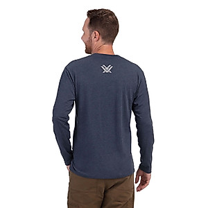 Vortex Optics Three Peaks Long Sleeve Shirts (Navy Heather, Large)