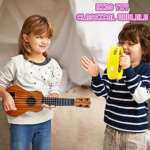 Kids Toy Ukulele Guitar,Classical 17inch 4 String Mini Children Guitar with Pick,Educational Musical Instrument Toy for Toddlers and Preschoolers