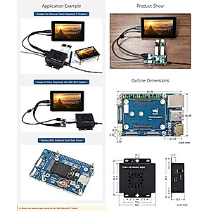 Waveshare Mini Base Board Designed for Raspberry Pi Compute Module 4 Powerful Functions in A Small Sized Body Suitable for Evaluating The Raspberry Pi CM4 Or Being Integrated Into End Products