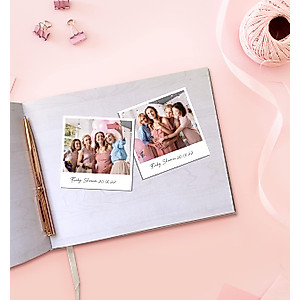 Wedding Guest Book: Grey Guest Book with 100 Pages/50 Sheets, Wedding guestbook with a Grey Hard Cover Board, and Rose Gold Stamping, Sign in Guest Book, Guest Book for Weddings, Baby Showers etc.