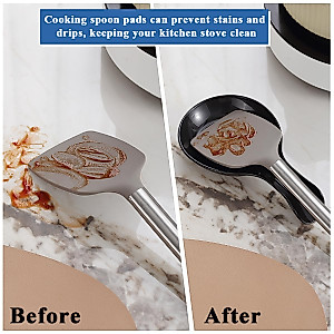 Kyraton Spoon Rest 2 Pack, Plastic Spoon Holder For Kitchen Counter, Kitchen Utensil Rack For Spoons, Tongs, Spatulas, Spoon Rack For Hob, Dishwasher Safe