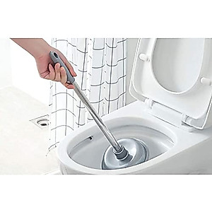 Toilet Bowl Brush Floor Standing Toilet Cleaner Brush Home Bathroom Manual Cleaning Tool Toilet Brush and Plunger Combo Set