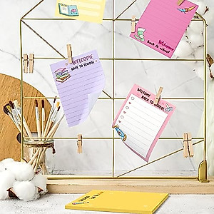 Lincia 36 Pack Cute Back to School Funny Notepads 3.94 x 2.95 Inches Lined Writing Note Pads Memo Pads for School Office Home Students Teachers Coworkers Gifts Supplies, 30 Sheets in Each Pad