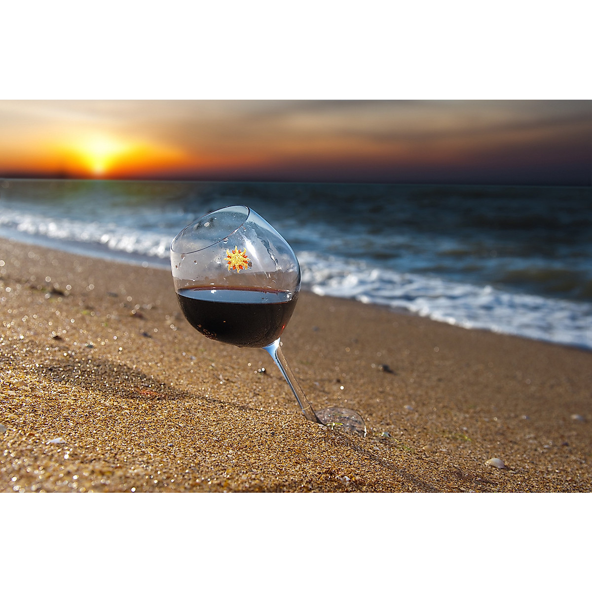 Beach Nautical Wine Glass Charms or Magnetic Markers for Making Your Drink Unique – Set of 12 Summer Glass Identifiers