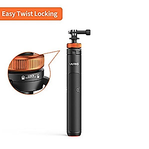 UURig Telescopic Selfie Stick Long with Tripod, Waterproof Hand Grip, for Insta360 GoPro Hero 10 9 8 7 6 5 4 3 2, Fusion, Max, Session, AKASO, SJCAM, DJI OSMO Action Cameras