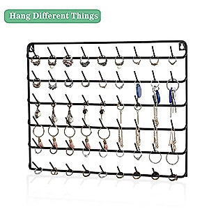 HAITRAL 54-Spool Sewing Thread Rack 2 Packs, Wall-Mounted Sewing Thread Holder with Hanging Hooks, Metal Organize for Mini Sewing, Quilting, Embroidery, Jewelry