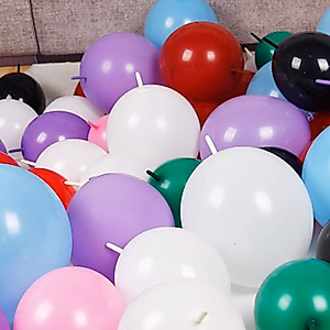 IN-JOOYAA 6 Inch White Latex Link Balloon 100 Pcs Quick Linkable Balloon for Party Decoration