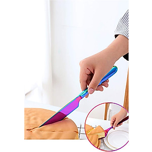 BISDA Wedding Cake Knife Server Set, 304 Stainless Steel Spatula Baking Tool Cake Shovel Butter Knives For Pie/Pizza/Cheese (Rose Gold)