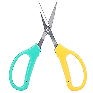 Gardening Shears, Curved Blade Grape Pruning Shears Stainless Steel Bonsai Shears Fruit Branch Picking Scissors