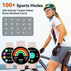 Smart Watch, Bluetooth Call Smartwatch for Men and Women,Monitoring Heart Rate/Sleep/Blood Oxygen/Pedometer,1.39-inch Fitness Tracker with Multiple Sports Modes,Smartwatches fit for IOS and Android