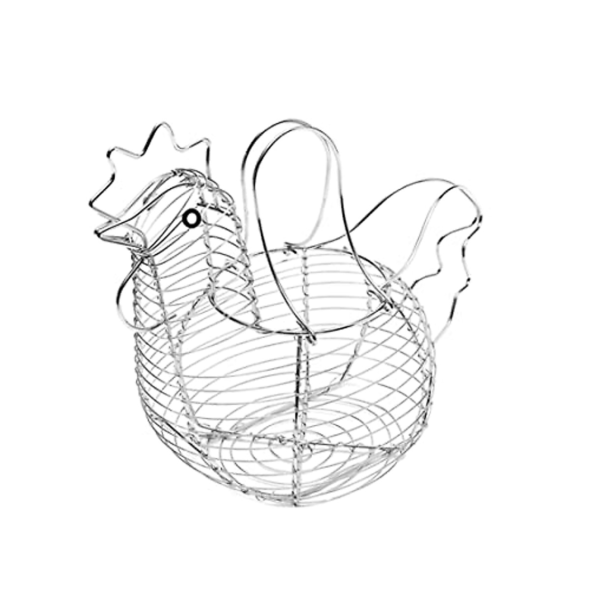 Egg Storage Egg Holder Basket Chicken Shaped Wire Fruit Metal Table Snacks Organizer Kitchen Gadget