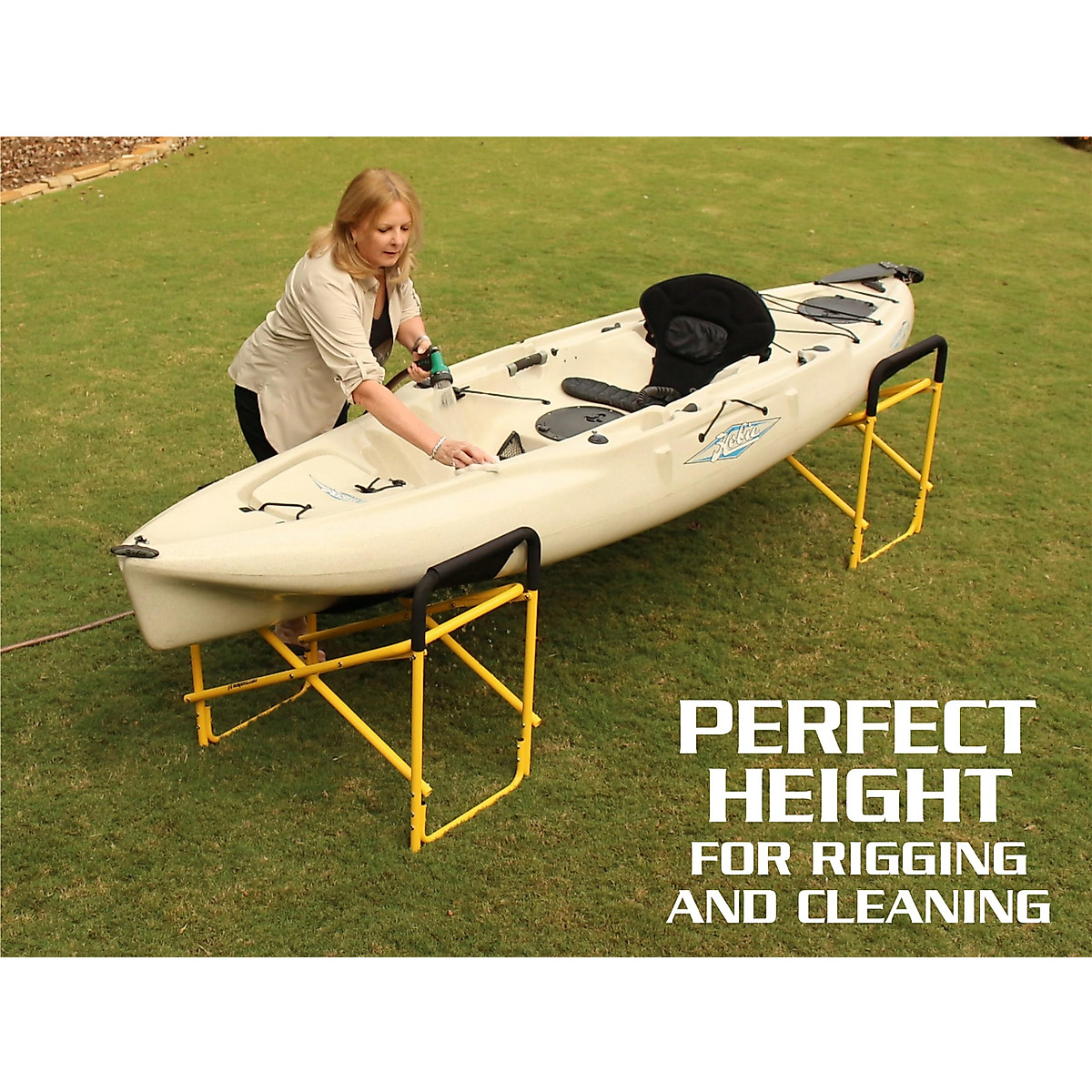 Suspenz Kayak Canoe Stands Foldable, Portable, Big Catch Super Duty Work Stations with Slings, Model (55-0130)