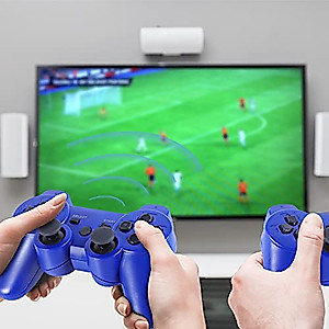 Game Controller, Wireless Controller Double Vibration Gamepad Compatible with 3 System, with Charging Cable