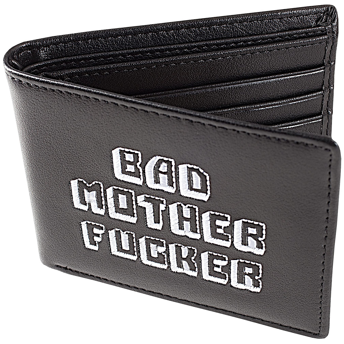 Miramax, Officially Licensed Black/White Embroidered Bad Mother Leather Wallet
