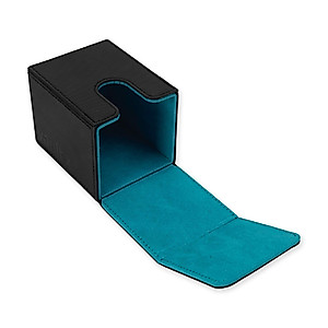Vault X Premium Exo-Tec Trading Card Deck Box - Large Size for 80+ Sleeved Cards - PVC Free Card Holder for TCG (Electric Blue)