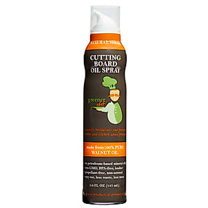 Medium Bamboo Cutting Board and Food Grade Oil Spray by Greener Chef