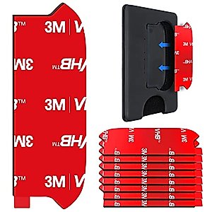 8Pcs Sticky Adhesive Replacement for Socket Wallet+ Back, 3M VHB Strong Sticker Pad for Pops Wallet Card Holder Base, Phone Wallet Plus Removable Double Sided Strip Tape for iPhone 14 Pro Max & Case
