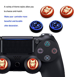 4Pcs Analog Thumb Grip Stick Cover, Wireless Controllers Game Remote Joystick Cap, Fantastic Non-Slip Silicone Handle Protection Cover for PS5/PS4/Xbox/360/Nintendo Switch PRO (C)