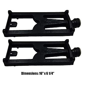 Wondjiont 2pack Cast Iron Grill Burners, Replacement for Select DCS 27, 27 Series and Lynx Gas Grill Models (16" x 6 1/4)