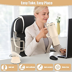 NESSUS 5Pcs Stanley Cup Accessories, Silicone Boot Sleeve with Bottom Holder Protector, Straw Cover, Dual Protective Ring and Sticker, Compatible with Stanley Quencher 40oz 30oz(Tumbler Not Included)