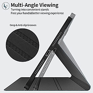 iPad Mini 6th Generation Case 2021 with Pencil Holder Front Pocket Strap Soft Back Smart Cover for iPad Mini 6 PU Leather Folio Stand, Supports Pencil 2 Charging, Auto Sleep/Wake