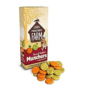SupremePetfoods Tiny Friends Farm Russel Rabbit Munchers with Carrot & Leek 4.2 oz - Pack of 33