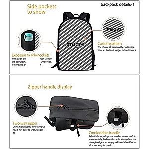 Allinterset Kids Backpack Football Print 3pcs Teen Boys School Book bag with Lunch Box Pen Case