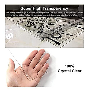 Clear PVC Desk Chair Mat Chair Mat Office Chair Mat/Non Slip Transparent Doormat Protector Chair Mat,1.5mm,Transparent Floor Mat,110/120/130/140/150/160cm Wide,Office Home Chair Mat, for Office & Home