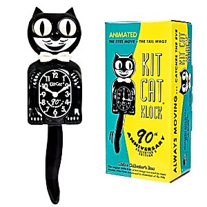 Kit Cat Klock Official 90th Anniversary Black with 1950s Collectors Box