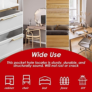 Pocket Hole Jig Kit Aluminium Alloy 15 Degree Angle Oblique Hole Puncher Locator High Precision Adjustable Woodworking Drill Guide for DIY Carpentry Projects