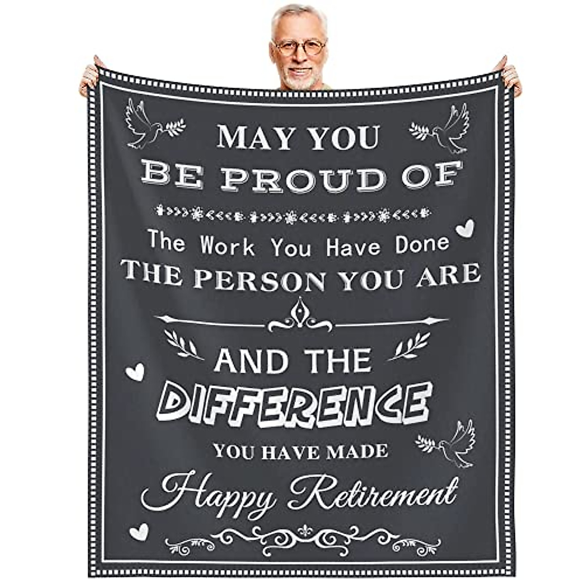 Retirement Gifts for Men 2022 - Soft Flannel Throw Blankets Best Retirement Gifts Ideas for Men Coworkers Friends Teachers Dad Grandpa Happy Retirement Gifts 50x60 Inches