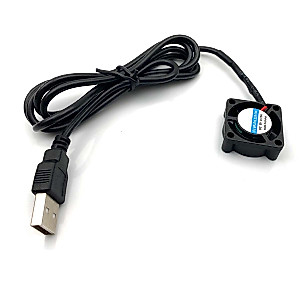 FainWan 2pcs USB 5V DC Fan 2510 Small 2 pin Cooling Cooler Computer 25mm X 10mm (25x25x10)