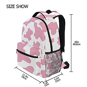 Bookbags Laptop Backpack for High School Adult Men Pink Cow Print Camo Camoflage Travel College Teens Student Casual Shoulder Daypack