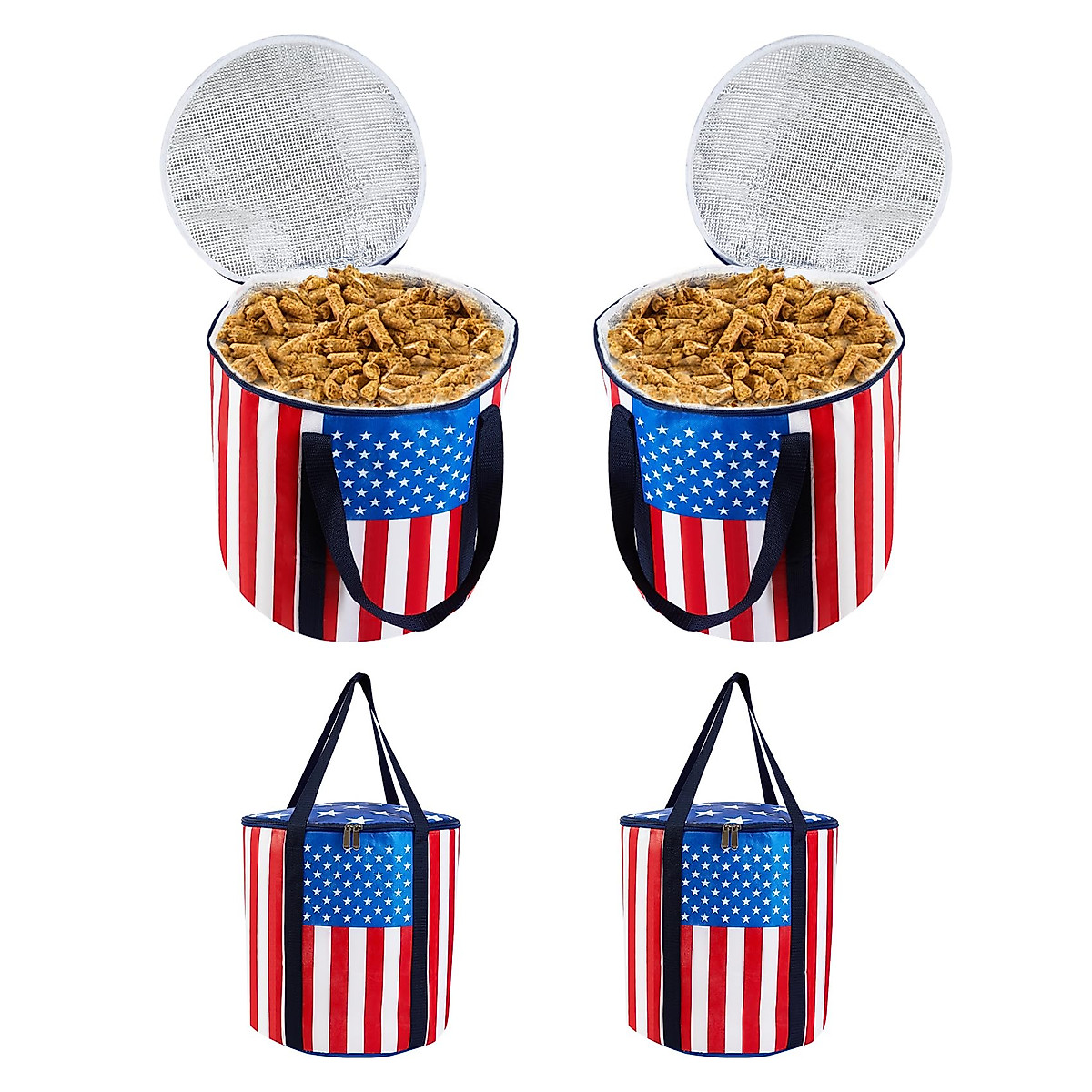 Profully 2Pack USA Style Fuel Chips Storage Bag, American Wood Pellet Storage Bag, Smoker Charcoal Chipping Container, 20LBs