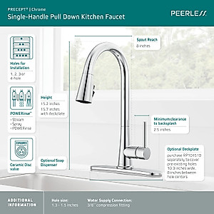 Peerless P7947LF Precept Pull-Down, 1.5 GPM Flow Rate, Chrome