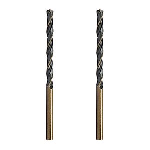 Ohamtes 4mm Reduced Shank Twist Drill Bits High Speed Steel HSS 4341 for Iron/Copper/Plastic/Aluminum Plates/Metal Materials, Round Shank, Double Edge, 2 Pcs