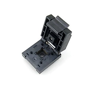 QFN64 Clamshell Programming Adapter Socket/Burning Socket/IC Test Socket QFN-64B-0.5-01, 64-Pin, 0.5mm Pitch, IC Test Burn-in Socket, Applied to QFN64, MLP64, MLF64 Packages.