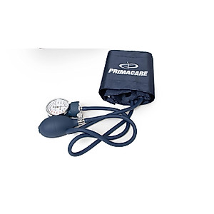 Primacare DS-9181-BL Professional Aneroid Sphygmomanometer and Sprague Rappaport Stethoscope, Manual Blood Pressure Kit with Cuff and Carrying Case, Blue