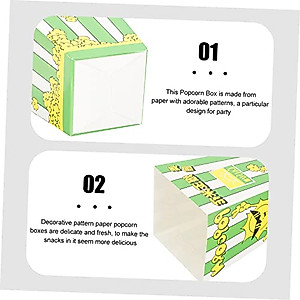 100pcs Popcorn Boxes Gift Bag Set Cardboard Food Containers Disposable Food Containers Fresh Popcorn Box Reusable Popcorn Boxes Ornament Container Movie Night Supplies Party Favor