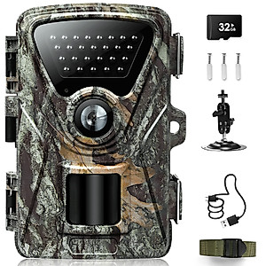 MAXDONE Trail Camera Hunting Camera Game - 1520P 28MP Trail Camera with Night Vision Motion Activated Waterproof IP66 Trail Cam 0.2s Trigger Time with 850nm Game Cameras and 2” LCD Wildlife Camera