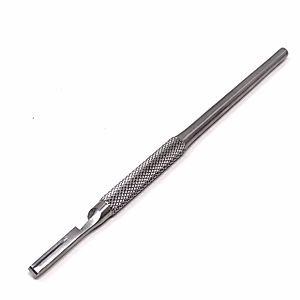 Premium Quality Round Scalpel Handle #4, Stainless Steel (Fits Size 20-26 Scalpel Blades)