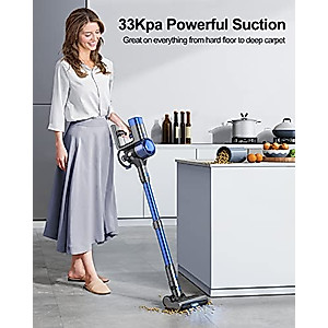 BuTure Cordless Vacuum Cleaner, 33Kpa 450W with Auto Mode Docking Station, Stick Vacuum Cleaner Handheld Wireless Household Vacuum Cleaner for Pet Hair Carpet and Hard Floor