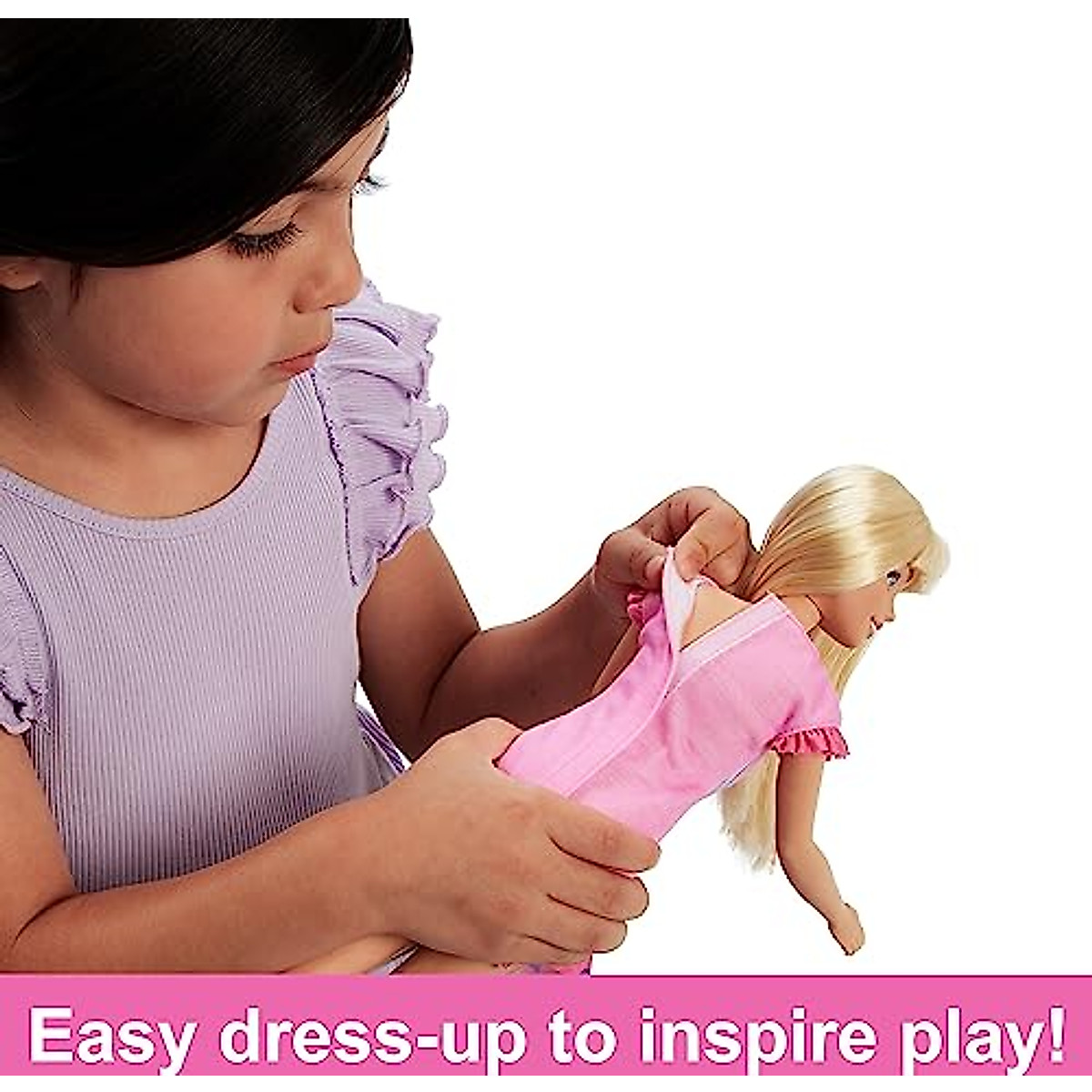 Barbie My First Barbie Preschool Doll, "Malibu" with 13.5-inch Soft Posable Body & Blonde Hair, Plush Kitten & Accessories