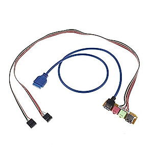 USB 2.0 + 3.0 Port PC Computer Chassis Front Board Audio Replacement 70cm liuqiangmeiguo (Color : 1)