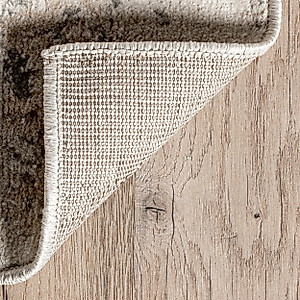 nuLOOM Freja Floral & Paisley 2x12 Runner Rug for Living Room Bedroom Dining Room Entryway Hallway Kitchen, Beige/Ivory